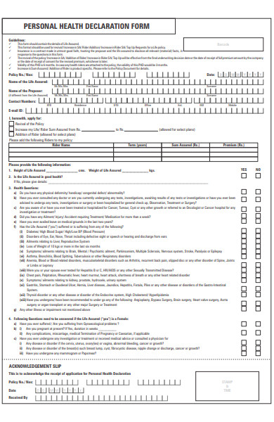 FREE 57+ Declaration Form samples, PDF, MS Word, Google Docs, Excel