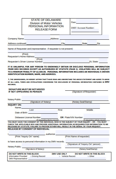 FREE 42+ Personal Forms in PDF | MS Word | Excel