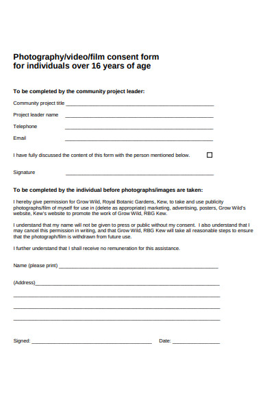 FREE 31+ Photography Forms in PDF | Ms Word