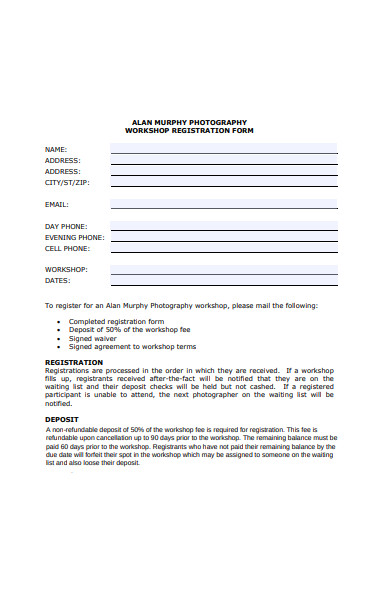 FREE 31+ Photography Forms in PDF | Ms Word