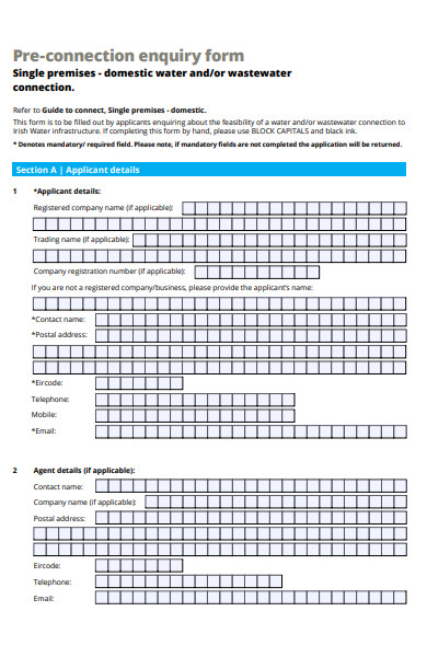 FREE 54+ Enquiry Form Samples, PDF, MS Word, Google Docs