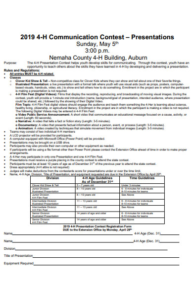 FREE 56+ Contest Registration Form Samples, PDF, MS Word, Google Docs ...