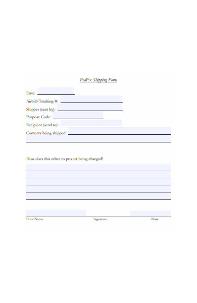 FREE 41+ Shipping Form Samples, PDF, MS Word, Google Docs, Excel