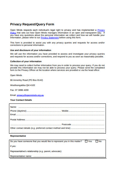 FREE 50+ Sample Query Forms in PDF | MS Word