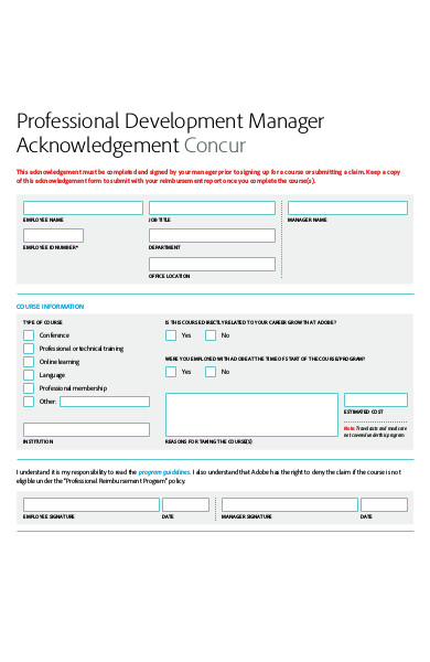 FREE 56+ Acknowledgement Form Samples, PDF, MS Word, Google Docs, Excel