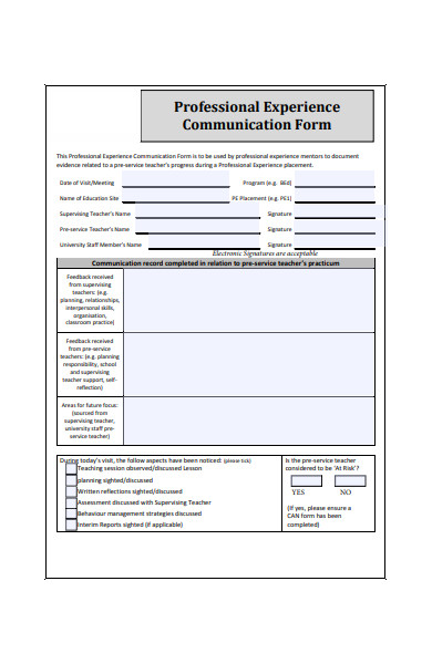 FREE 32+ Communication Forms in PDF | MS Word | XLS