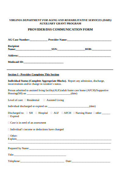 FREE 32+ Communication Forms in PDF | MS Word | XLS