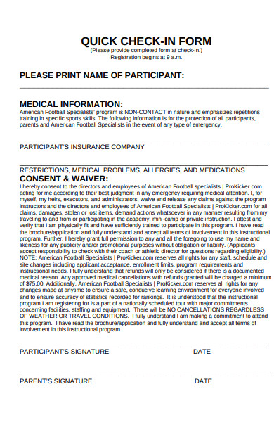 FREE 50+ Check-In Forms in PDF | MS Word