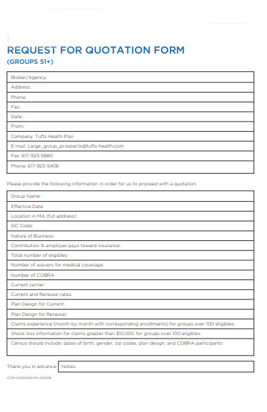 FREE 57+ Quotation Form Samples, PDF, MS Word, Google Docs, Excel