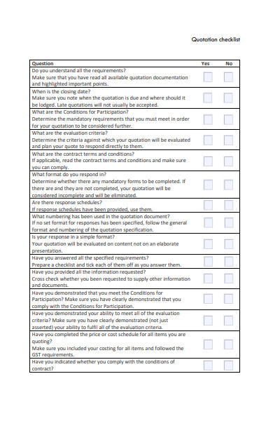 FREE 57+ Quotation Form Samples, PDF, MS Word, Google Docs, Excel
