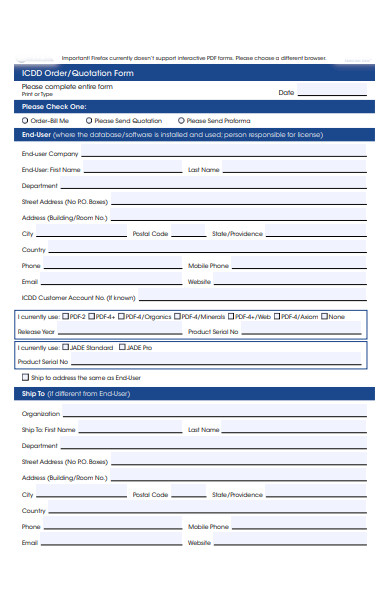 FREE 57+ Quotation Form Samples, PDF, MS Word, Google Docs, Excel