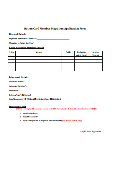 FREE 35+ Migration Form Samples, PDF, MS Word, Google Docs, Excel