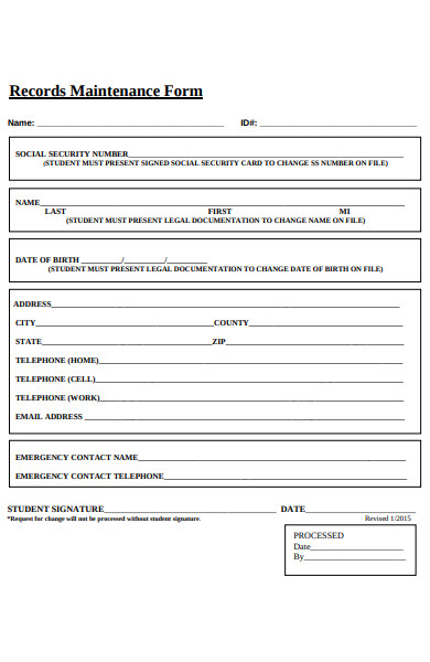 FREE 42+ Maintenance Forms in PDF | MS Word | XLS