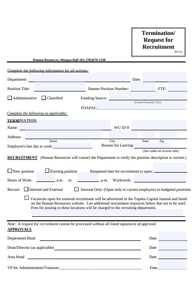 FREE 51+ Termination Forms in PDF | MS Word | XLS