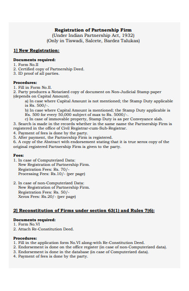 FREE 36+ Partnership Forms in PDF | MS Word