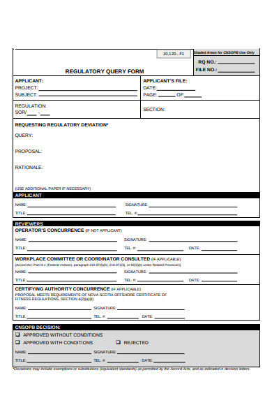 FREE 50+ Sample Query Forms in PDF | MS Word