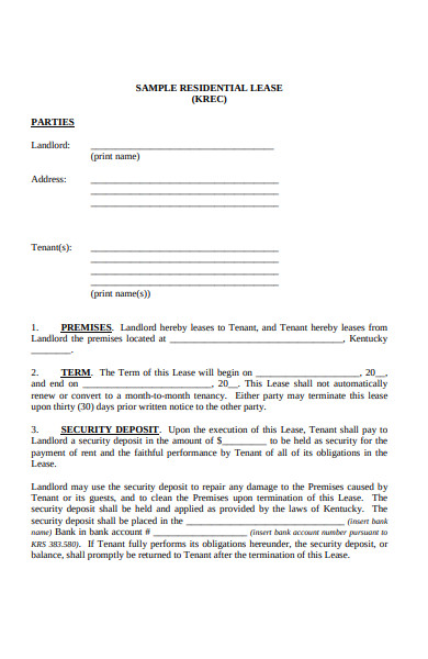 FREE 21+ Lease and Rental Forms in PDF