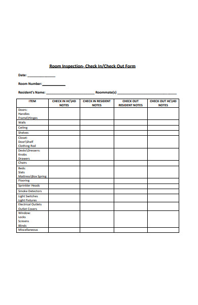 FREE 50+ Check-In Forms in PDF | MS Word