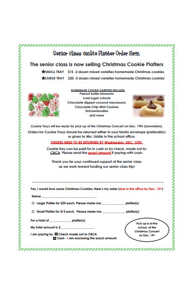 FREE 30+ Cookie Order Forms in PDF | MS Word