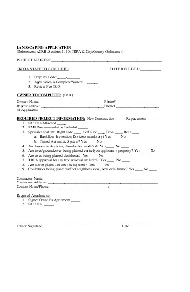 FREE 19+ Landscaping Forms in PDF | MS Word