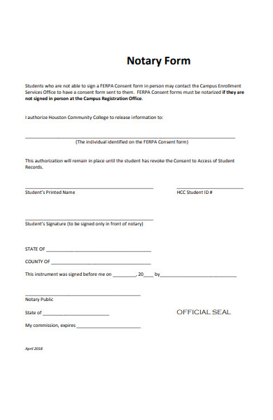 FREE 22+ Notary Forms in PDF | MS Word
