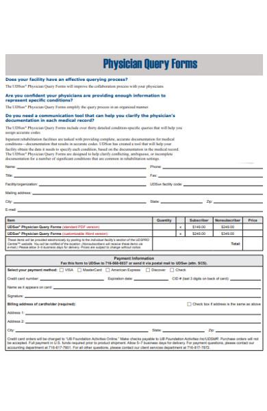 FREE 50 Sample Query Forms In PDF MS Word