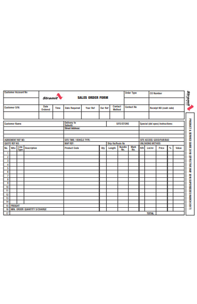 FREE 60+ Sales Order Form Samples, PDF, MS Word, Google Docs, Excel