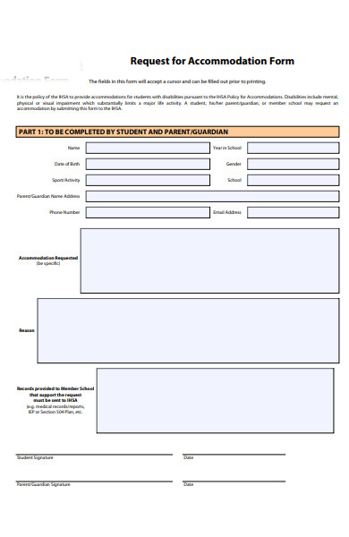 FREE 38+ Accommodation Request Form Samples, PDF, MS Word, Google Docs ...