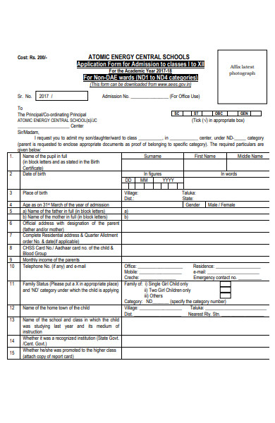 FREE 56+ School Form Samples, PDF, MS Word, Google Docs, Excel
