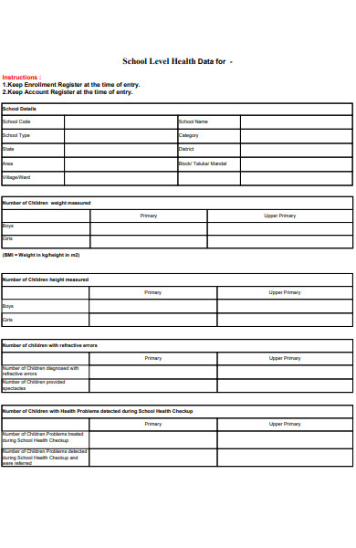 FREE 56+ School Form Samples, PDF, MS Word, Google Docs, Excel