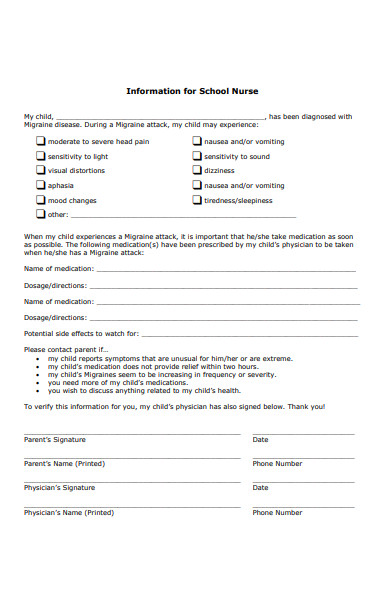 FREE 56+ School Form Samples, PDF, MS Word, Google Docs, Excel