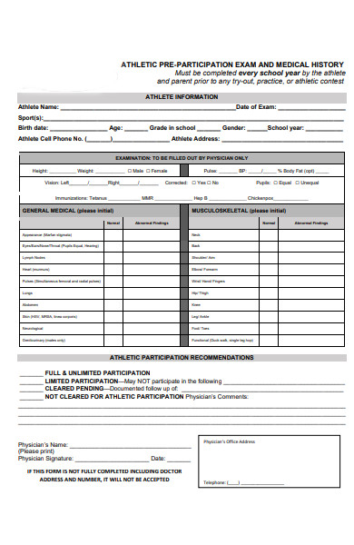 FREE 56+ School Form Samples, PDF, MS Word, Google Docs, Excel