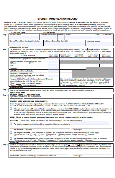 FREE 56+ School Form Samples, PDF, MS Word, Google Docs, Excel