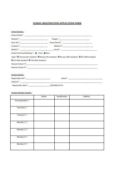 FREE 56+ School Form Samples, PDF, MS Word, Google Docs, Excel