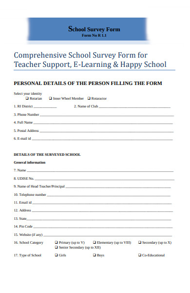 FREE 56+ School Form Samples, PDF, MS Word, Google Docs, Excel