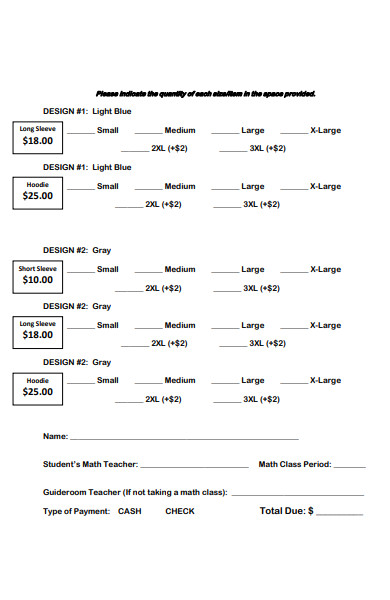 FREE 52+ Apparel Order Forms in PDF | Ms Word | XLS