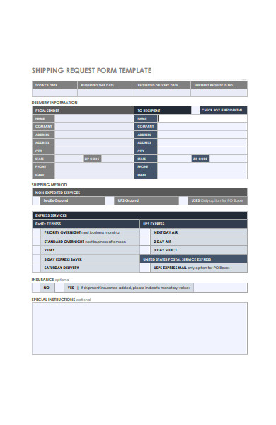 FREE 41+ Shipping Form Samples, PDF, MS Word, Google Docs, Excel