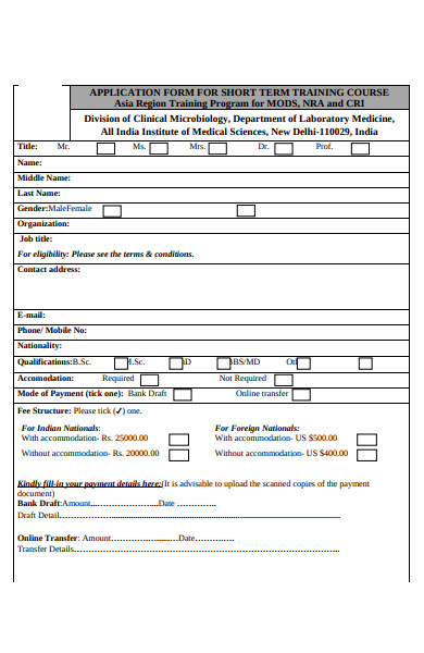 FREE 46+ Training Form Samples, PDF, Word, Google Docs, Excel