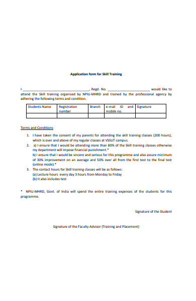 FREE 46+ Training Form Samples, PDF, Word, Google Docs, Excel