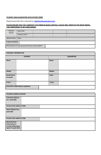 FREE 45+ Guarantor Form Samples, PDF, MS Word, Google Docs