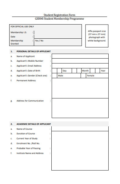 FREE 32+ Membership Registration Forms in PDF | MS Word | XLS