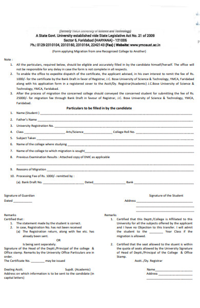 FREE 35+ Migration Form Samples, PDF, MS Word, Google Docs, Excel