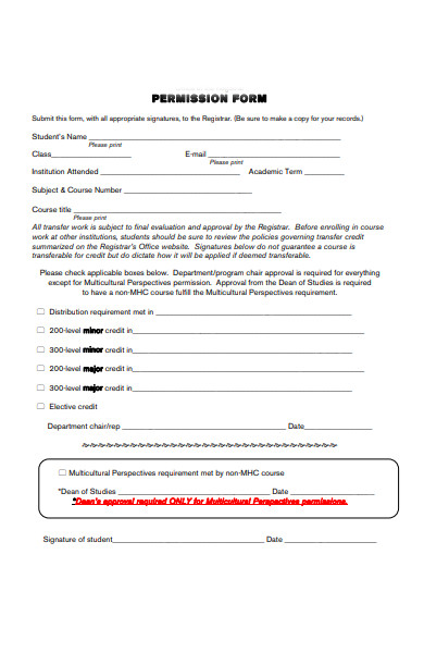 FREE 34+ Permission Forms in PDF | MS Word
