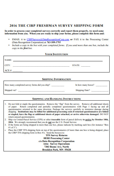 FREE 37+ Shipping Forms in PDF | MS Word | XLS