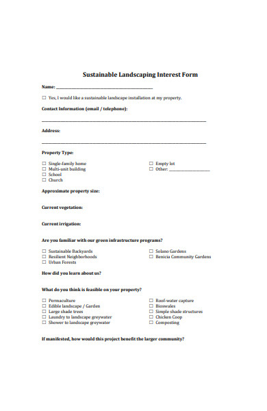 FREE 19+ Landscaping Forms in PDF | MS Word