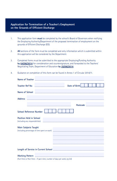 FREE 51+ Termination Forms in PDF | MS Word | XLS