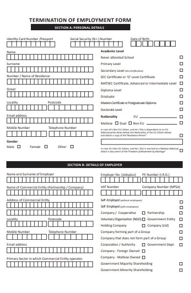 FREE 51+ Termination Forms in PDF | MS Word | XLS