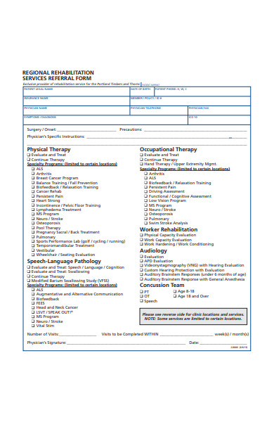 FREE 31+ Therapy Forms in PDF | MS Word | XLS