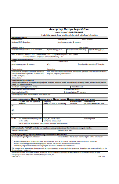FREE 31+ Therapy Forms in PDF | MS Word | XLS
