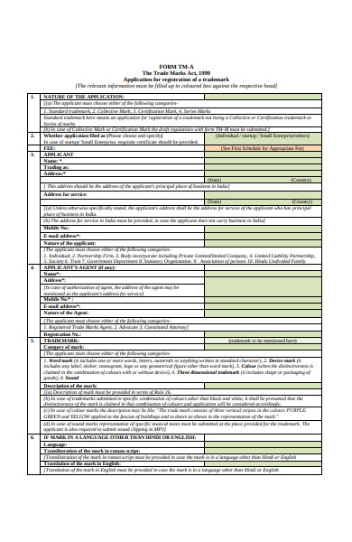 FREE 19+ Trademark Forms in PDF | MS Word